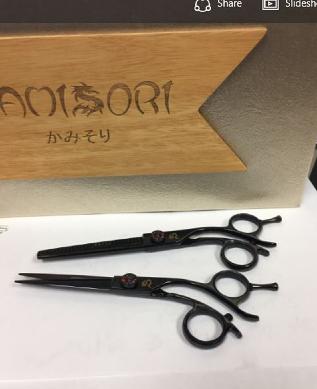 Kamisori Professional Hair Shears Black Diamond 6 inch ($550 ...