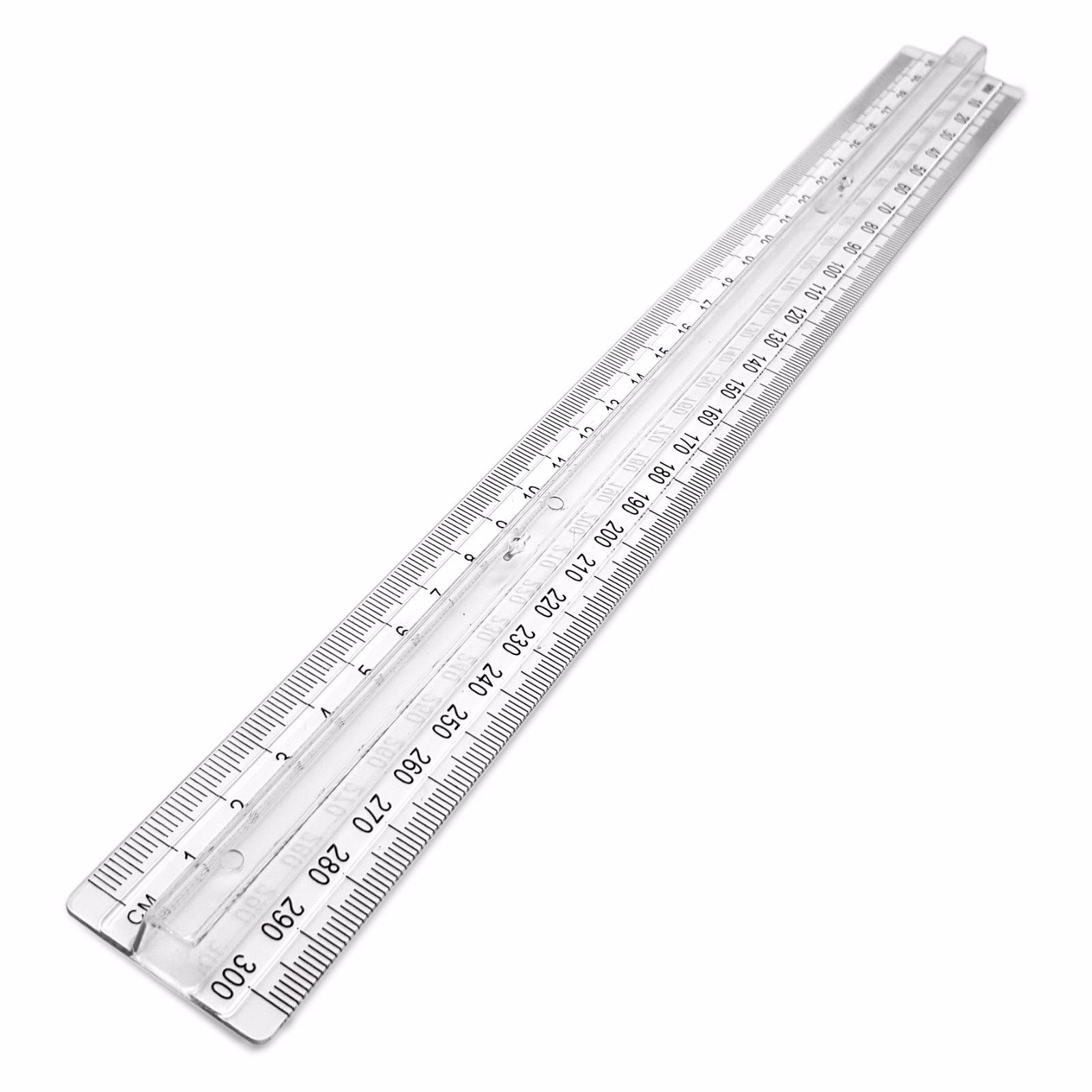30cm/12" Clear Ruler - Raised Finger Grip Ruler By Monster - Class Pack ...