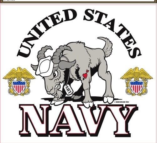 NAVY GOAT MASCOT LOGO WINDOW CAR DECAL STICKER - Stickers & Decals