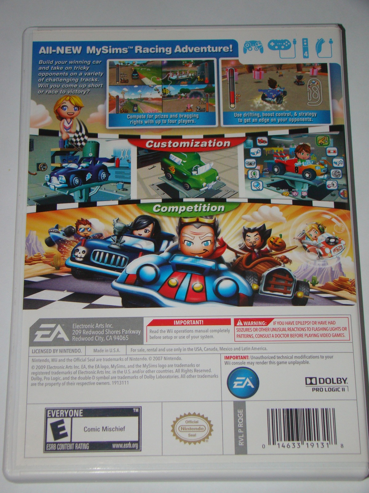 Nintendo Wii - My Sims Racing (Complete with Manual) - Video Games