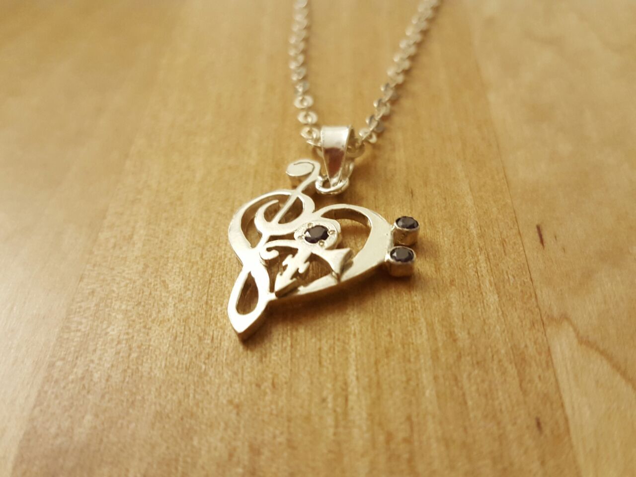 Pendant - Music - Awareness - Remembrance Symbol - 925 Silver ...