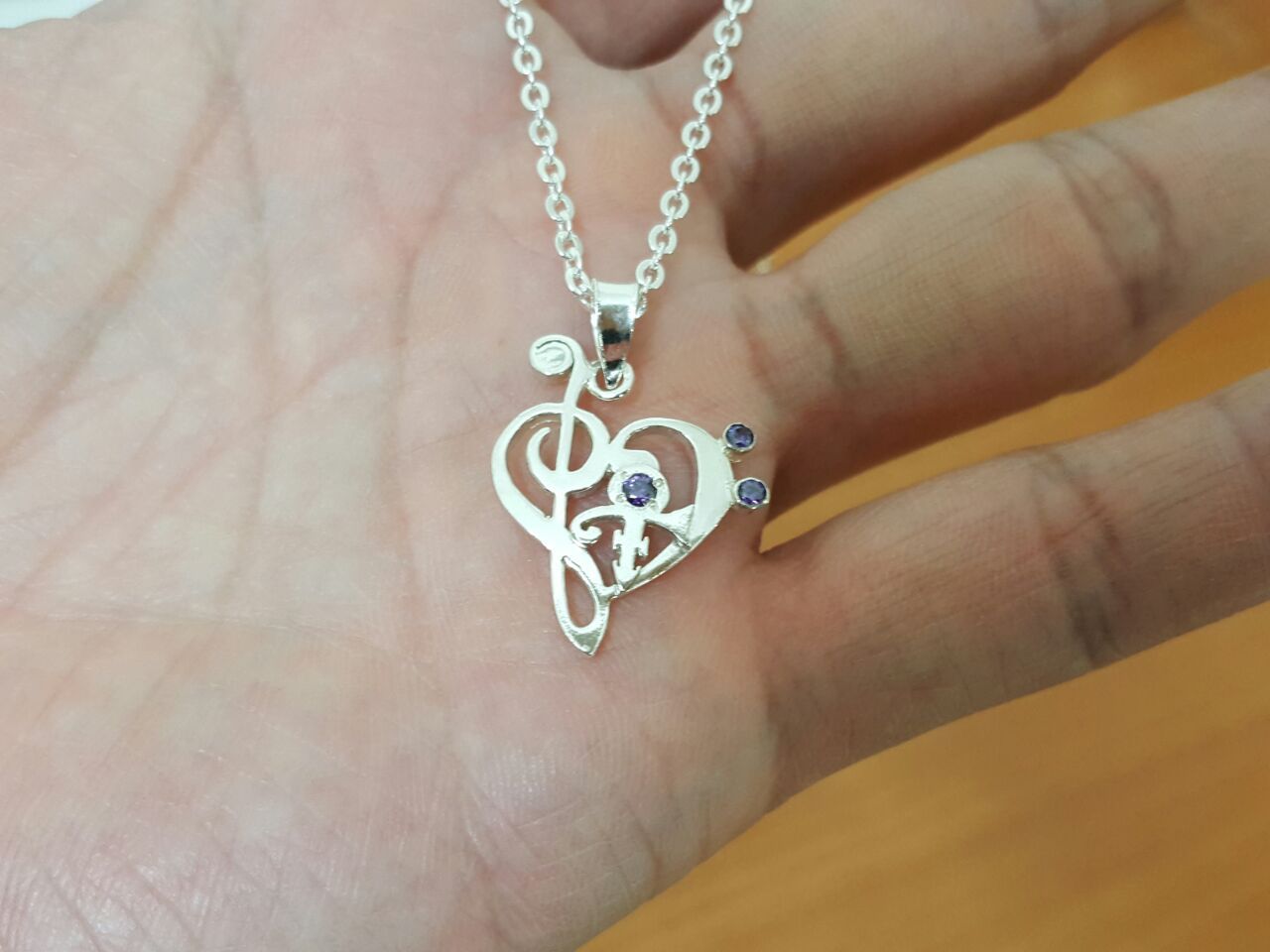 Pendant - Music - Awareness - Remembrance Symbol - 925 Silver ...