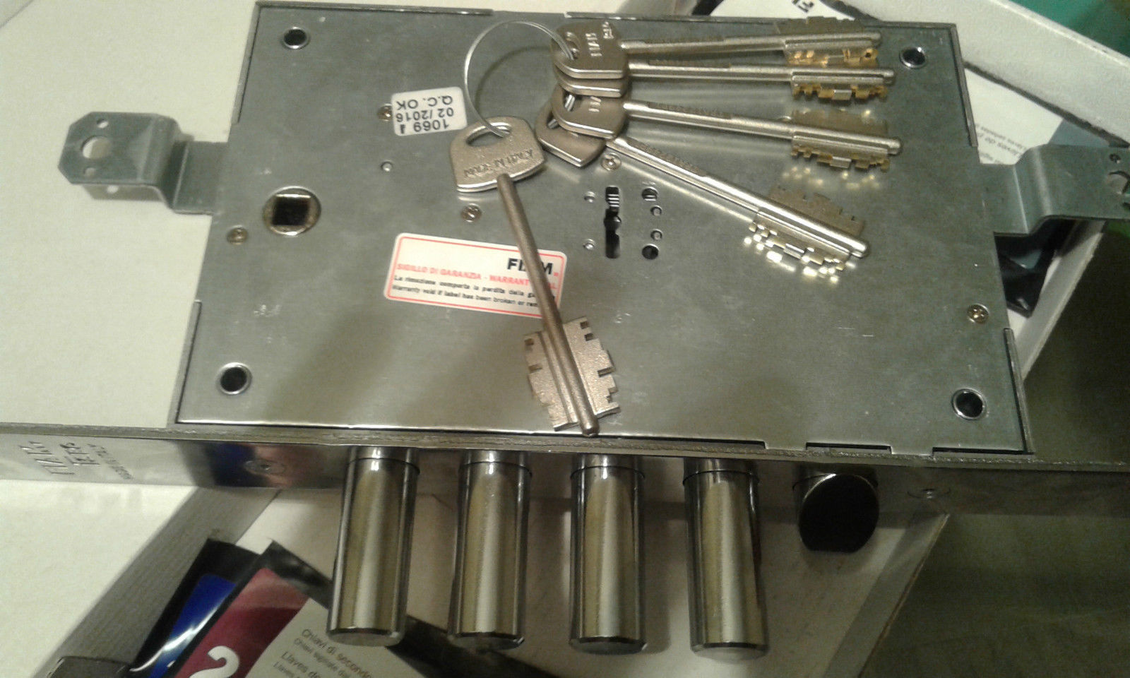 ISEO-FIAM 648 High Security Lock For Armored Doors With 5 Keys - Door ...