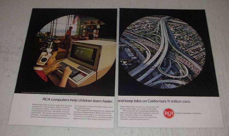1967 RCA Spectra 70 Computers Ad - Children Learn - 1960-69