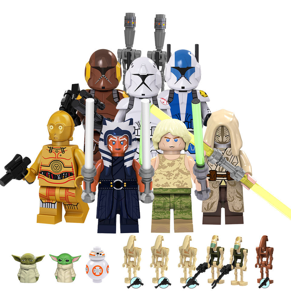 8pcs Star Wars Minifigures Spec Ops Clone Trooper Jedi Temple Guard ...