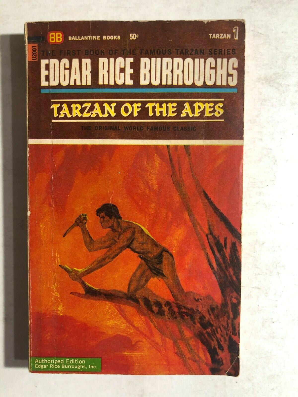 TARZAN OF THE APES by Edgar Rice Burroughs (1966) Ballantine pb ...