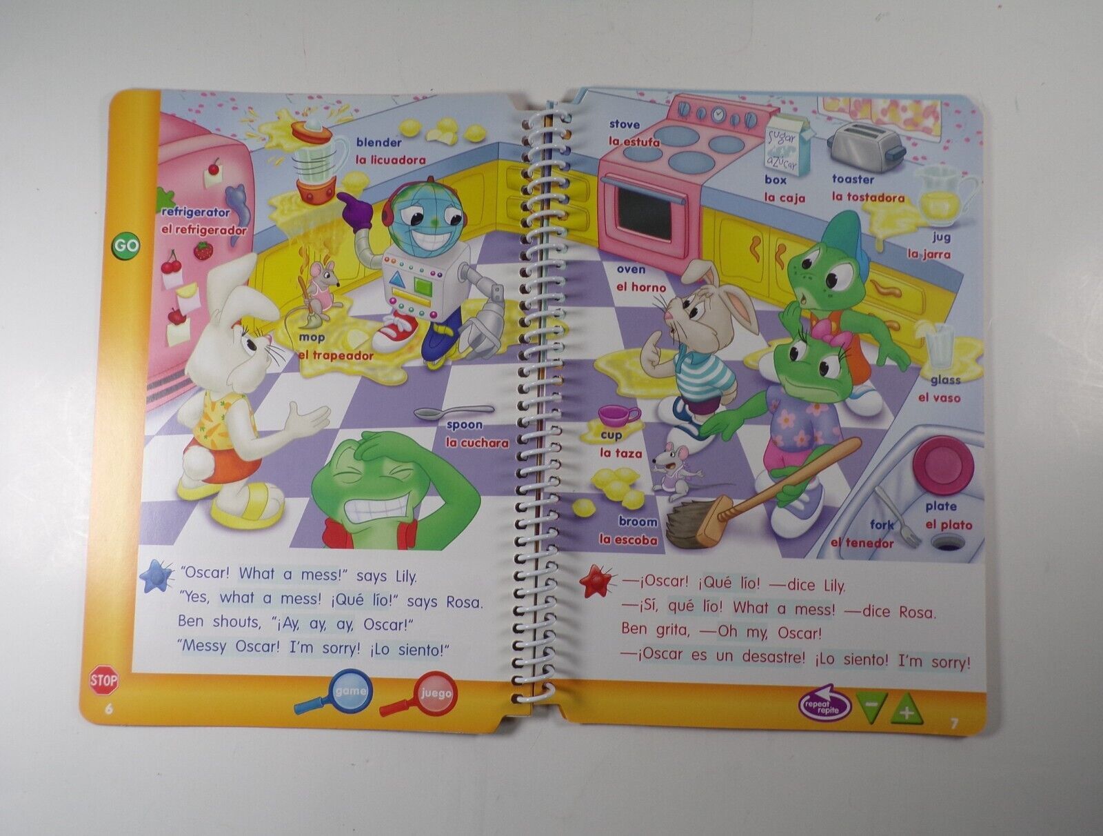 Leapfrog Leappad Bilingual English/Spanish -Fiesta in the House/Party en la Casa - Game ...