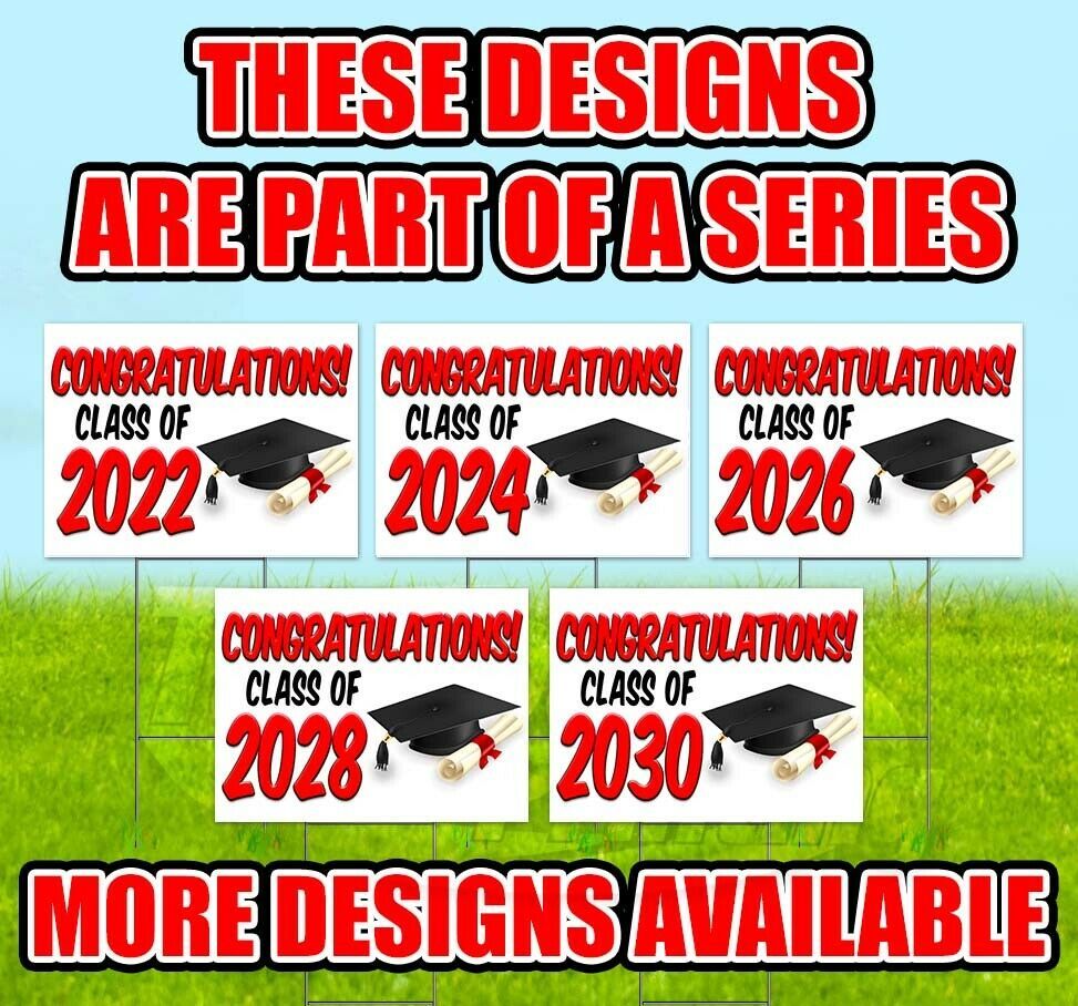 CONGRATULATIONS CLASS OF 2027 18x24 Yard Sign WITH STAKE Corrugated ...