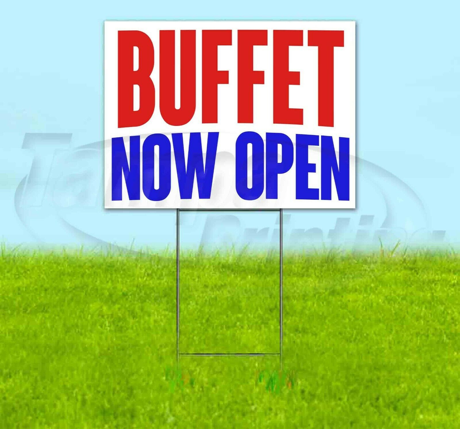 BUFFET NOW OPEN Yard Sign Corrugated Plastic Bandit Lawn Decorations ...