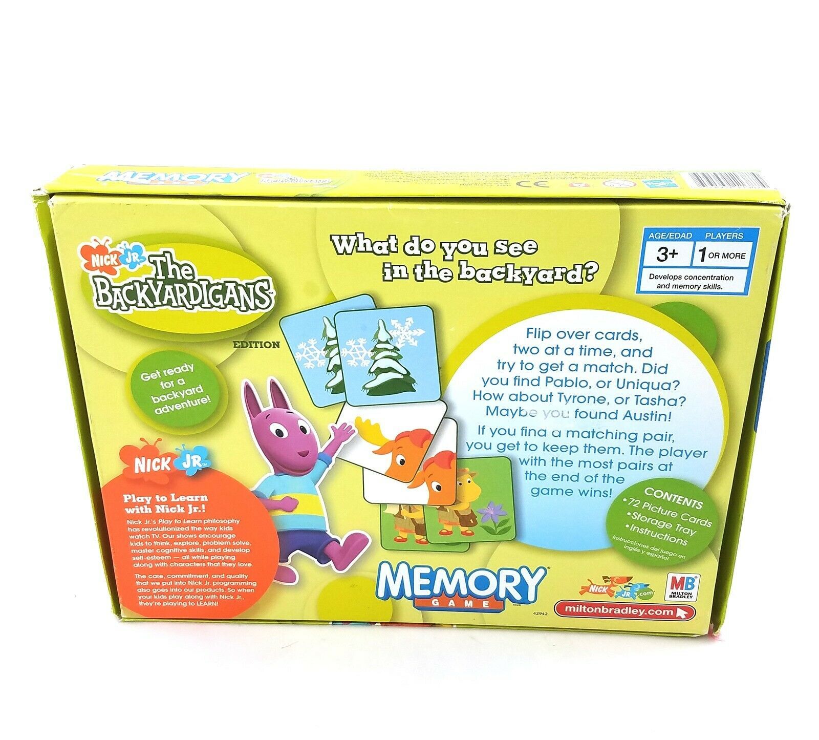 Nick Jr Backyardigans Memory Game Matching and 18 similar items
