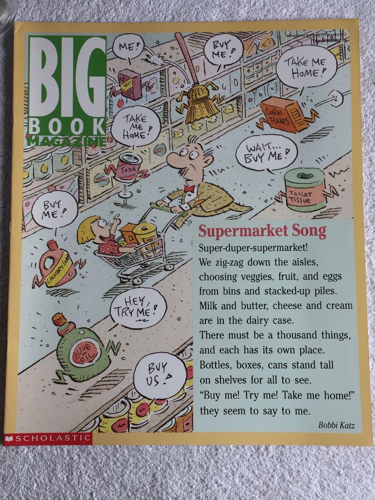 Scholastic Big Book Magazine - Topic: Markets - Integrated Classroom ...