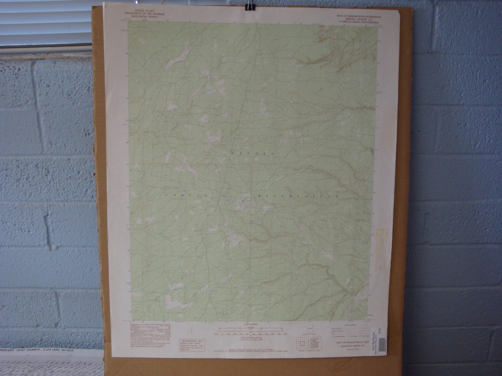 1983 USGS West of Window Rock, Arizona 7.5-Minute Topographic Map ...