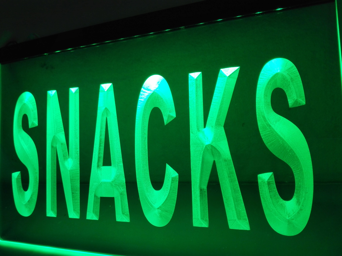 Snacks Food Illuminated Led Neon Sign Home Decor, Lights Décor Art ...