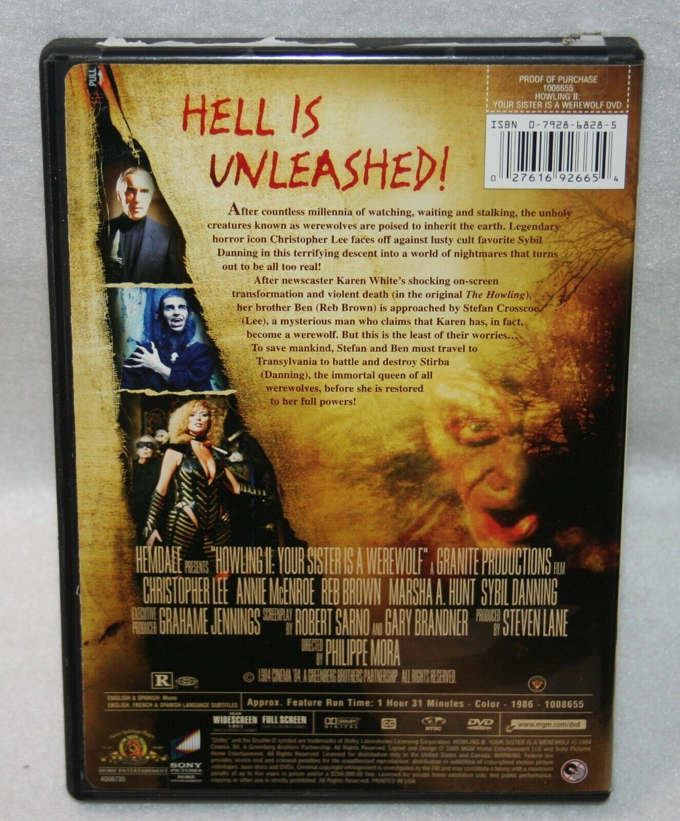 THE HOWLING II Your Sister Is A Werewolf DVD OOP Horror Widescreen 1985 - DVDs & Blu-ray Discs