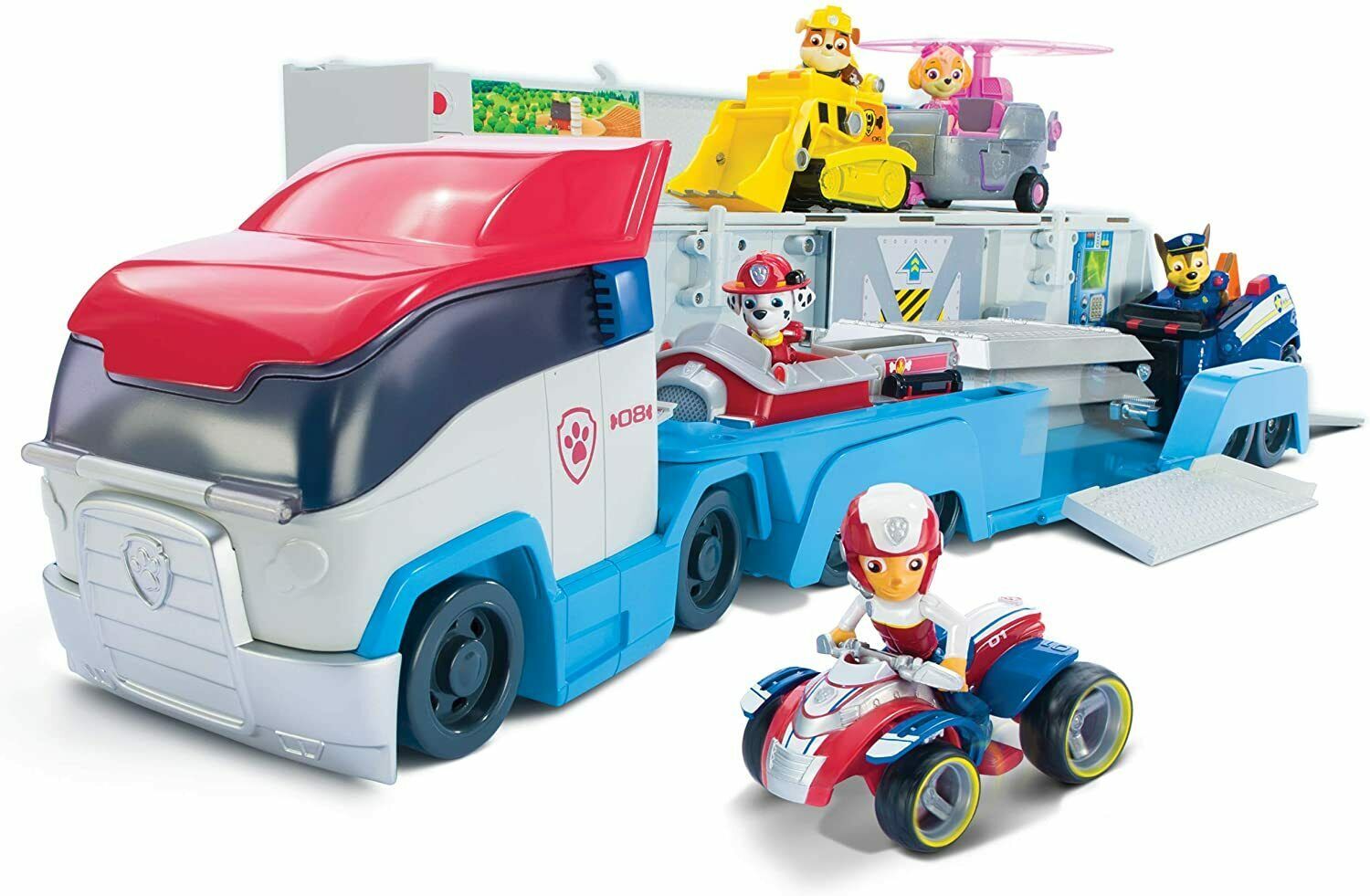 PAW PATROL - PAW PATROLLER RESCUE & TRANSPORT VEHICLE RYDER ATV RESCUE ...