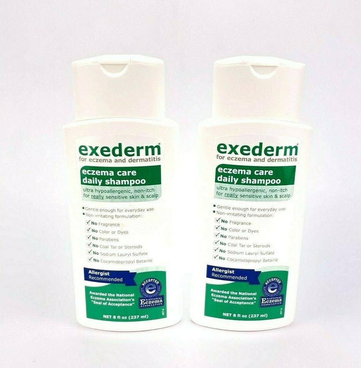 Exederm Eczema Care Dermatitis Daily Shampoo 8 fl oz Sensitive Skin ...