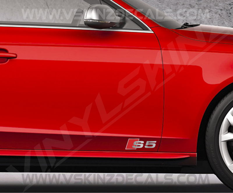 Audi S5 Logo Premium Cast Door Decals Kit Stickers S-line Quattro TDI ...