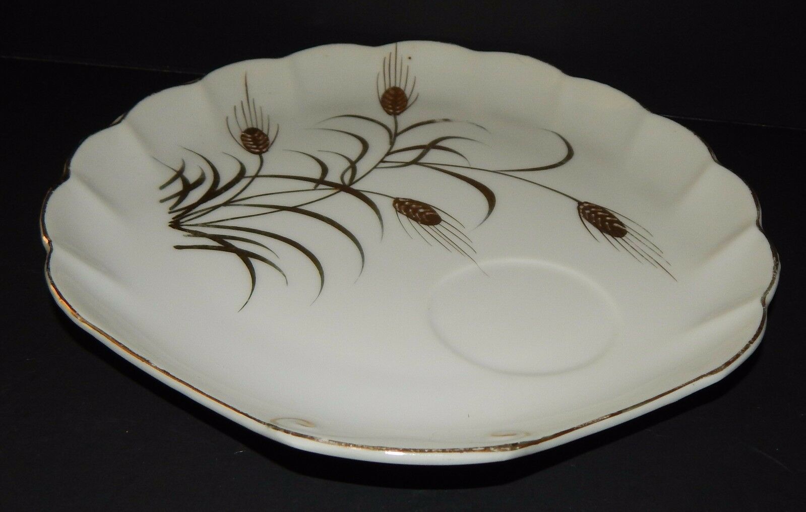 2 Lefton China Snack Plates Golden Wheat Pattern 2768 Hand Painted ...