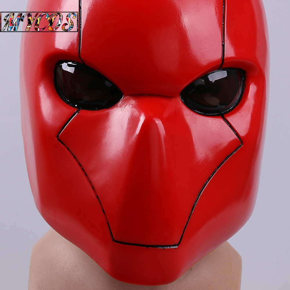 Red Hood Mask Batman Helmet Cosplay Costume Red Hood Halloween Cosplay ...