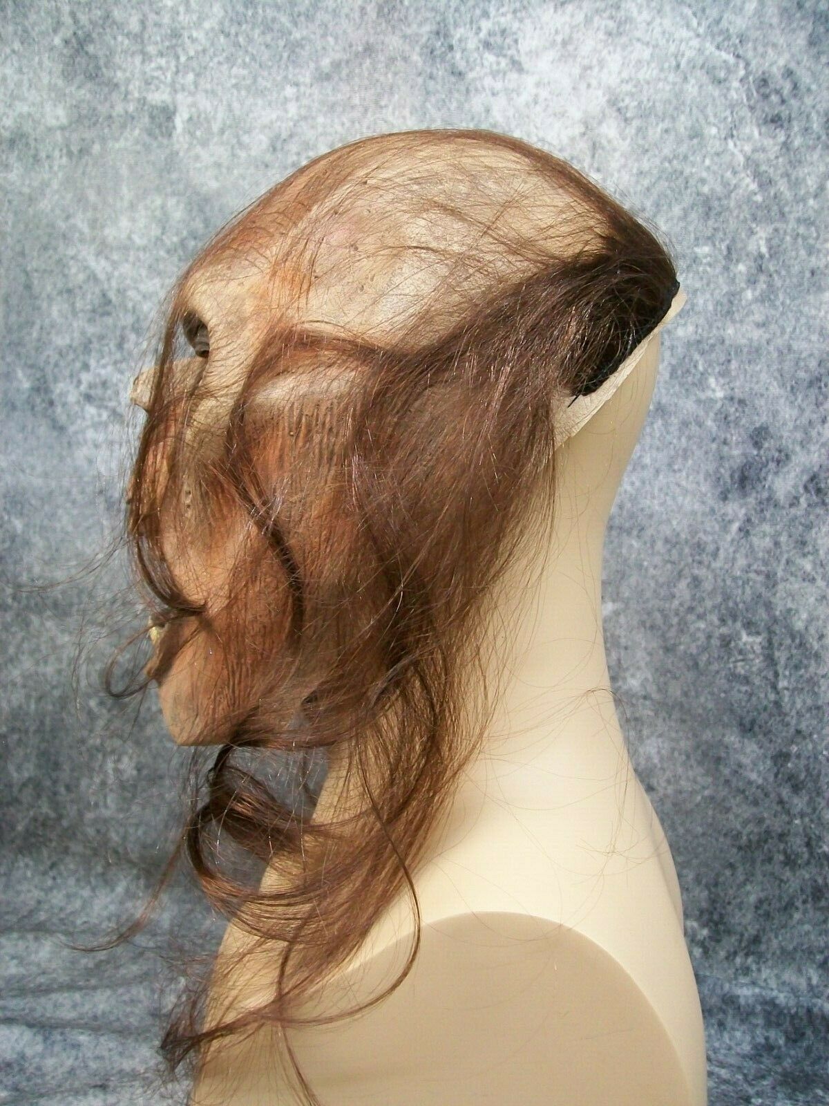 Creepy Zombie Latex Mask Decaying Face Stringy Hair Corpse Cadaver ...