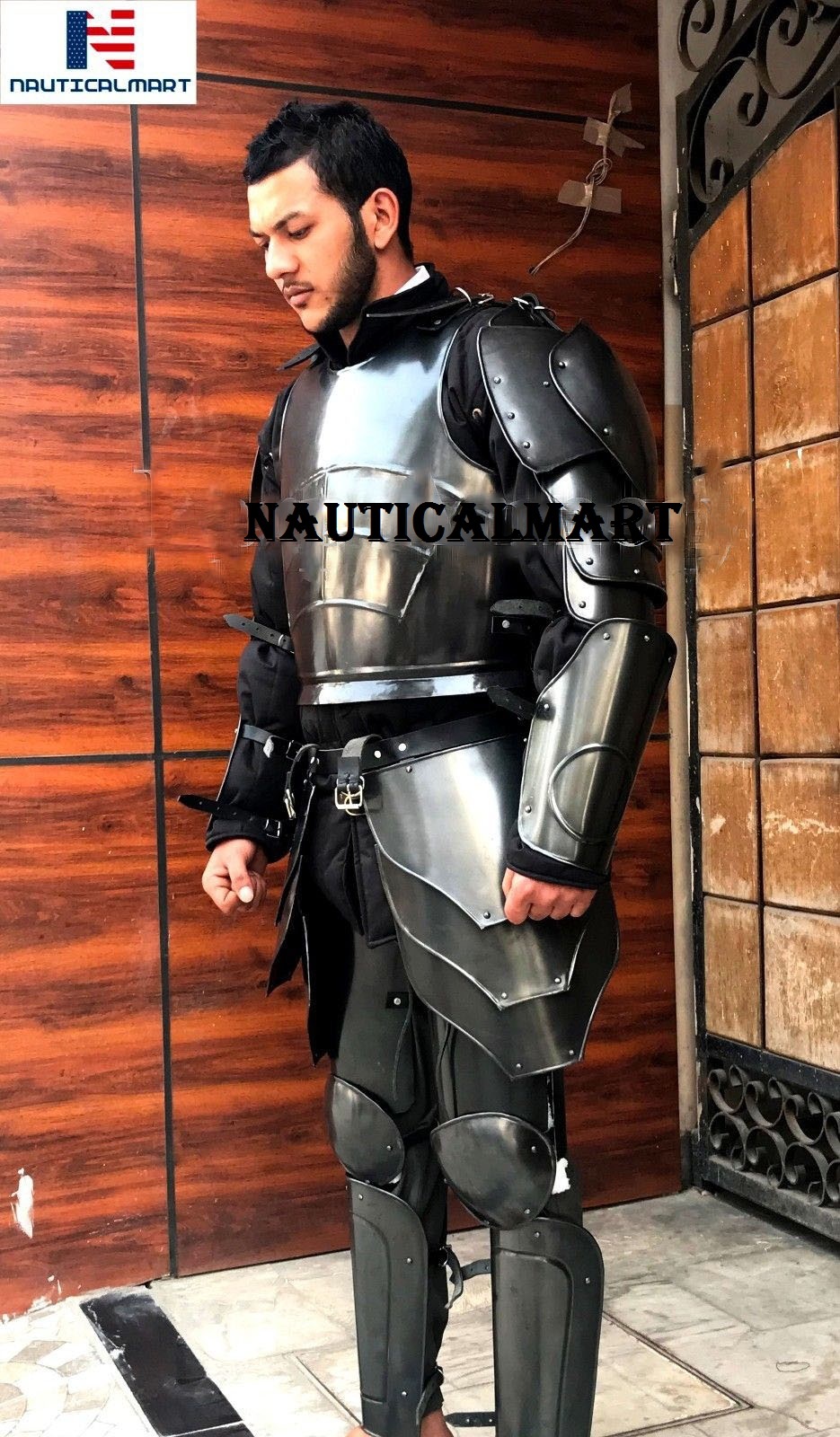 NauticalMart Dark Warrior Half Suit Of Armour Medieval Fantasy - Larp ...