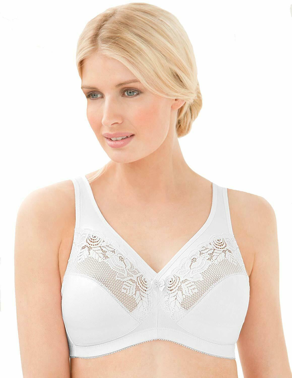 Glamorise White Magic Lift Wire Free Minimizer Bra Us 46h Uk 46ff