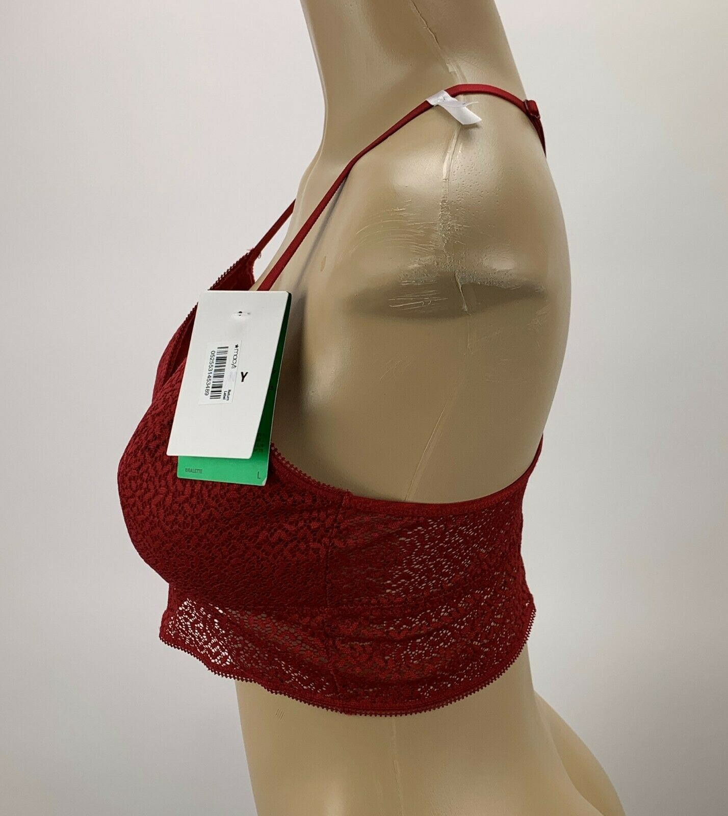 DKNY Women's Modern Lace Longline Bralette DK4021 Red - Bras & Bra Sets