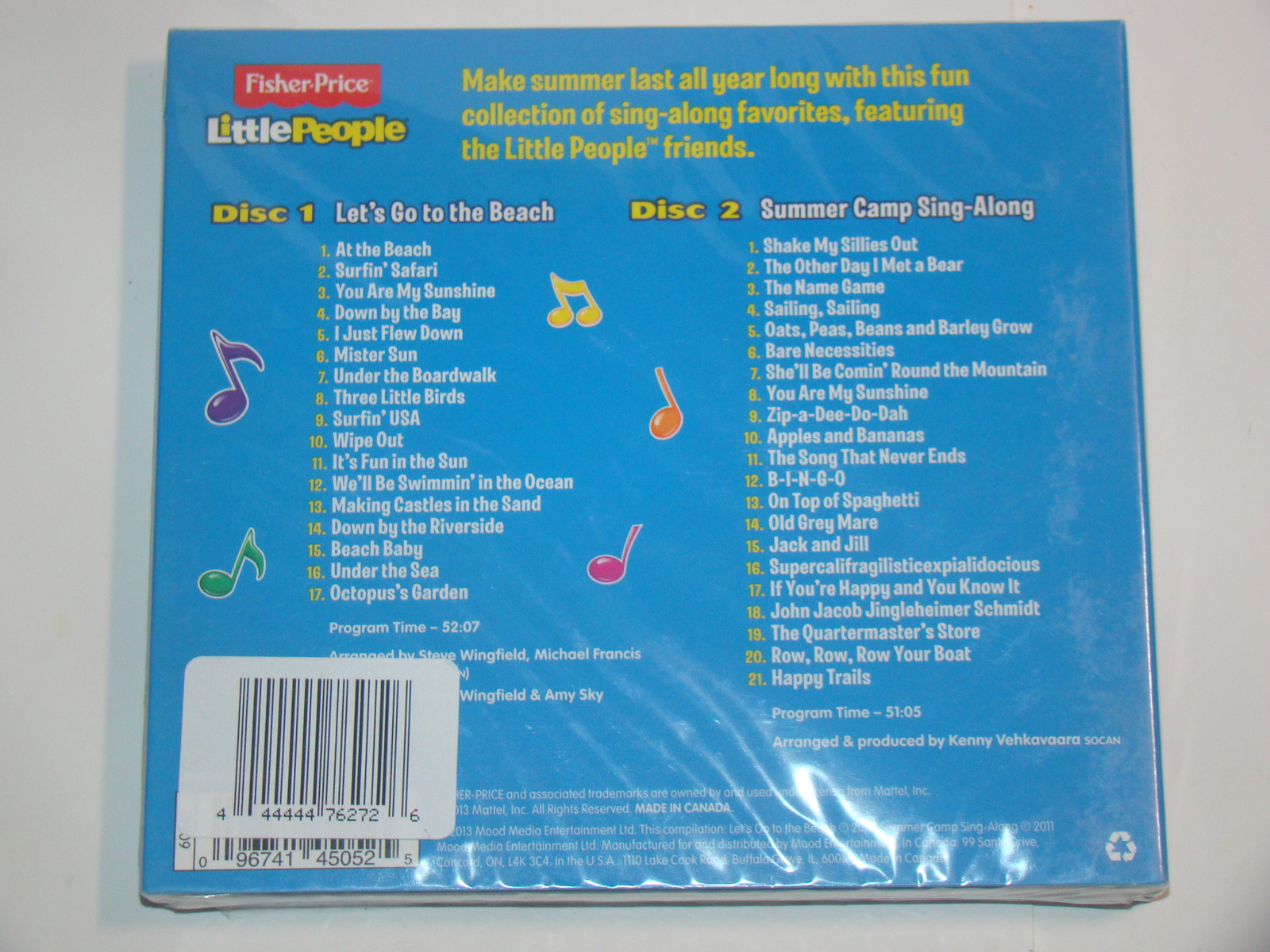Fisher Price - Little People - Summer Fun Sing-Along - 2-CD SET (New) - CDs