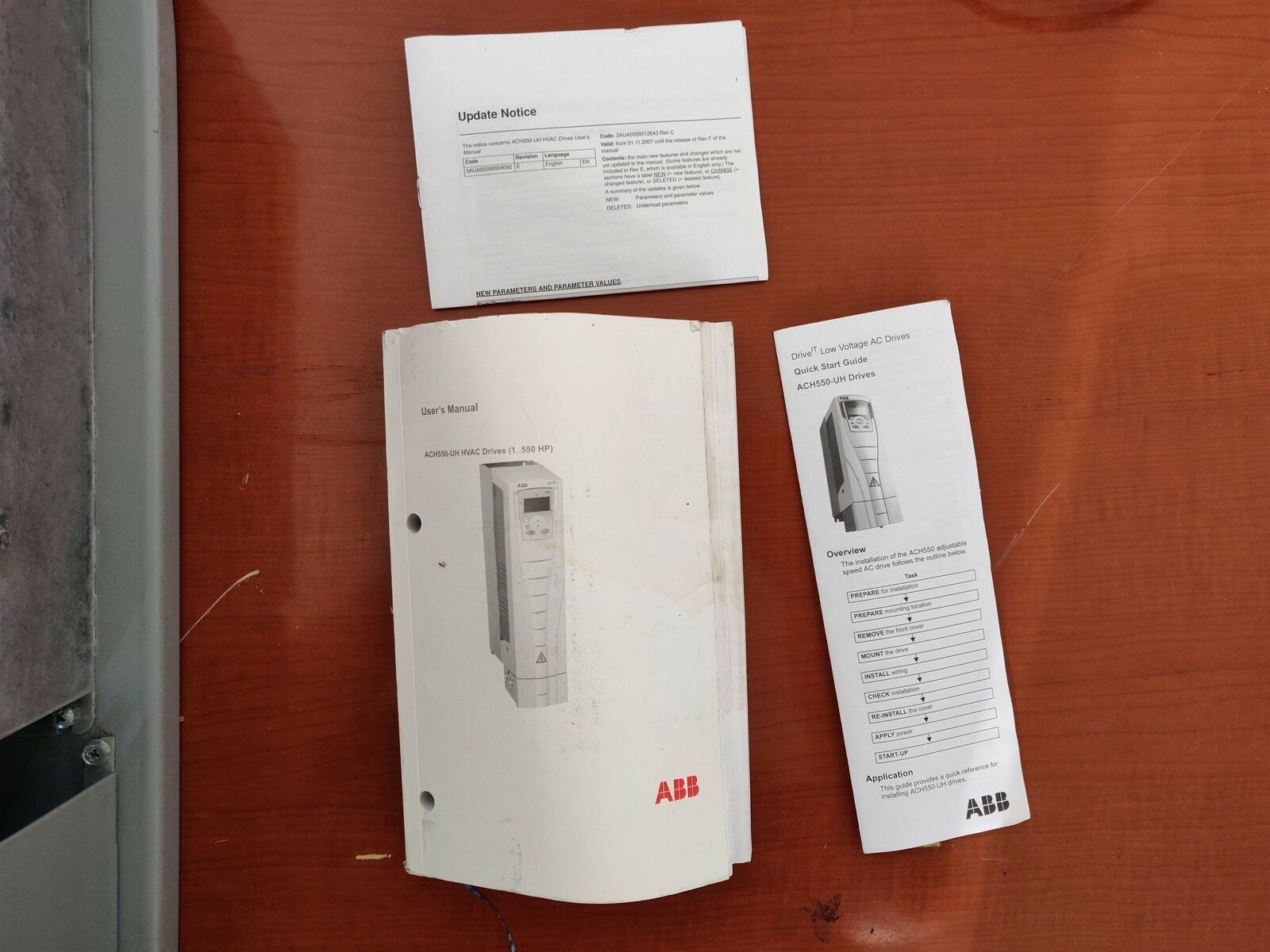 ABB ACH550-U0-03A3-4 + X1014B-4 HVAC VFD Bypass Panel 1HP 460V 3.3FLA ...