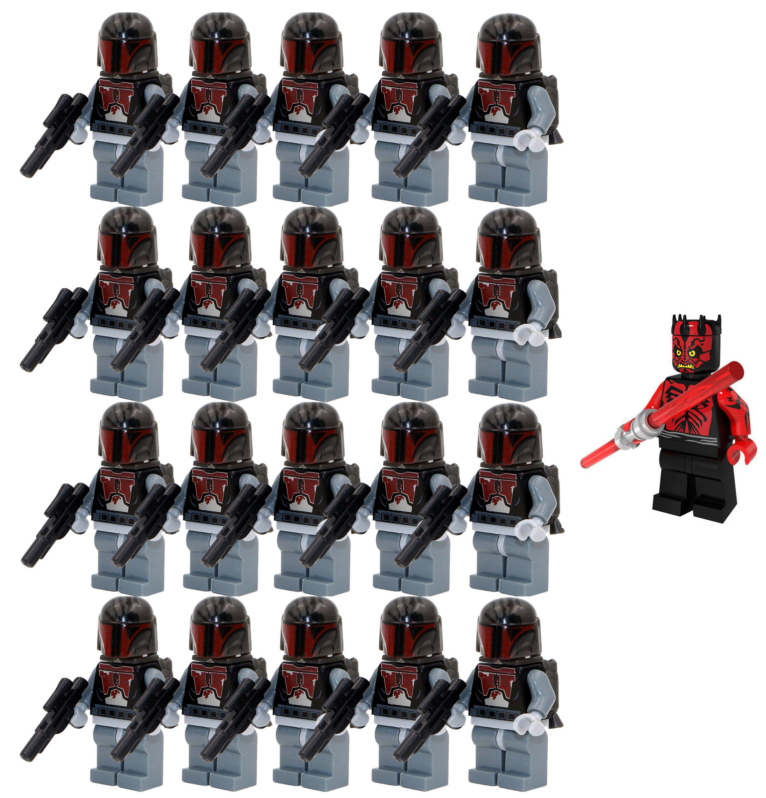 21Pcs Darth Maul & Mandalorian Super Commando Army Star Wars ...