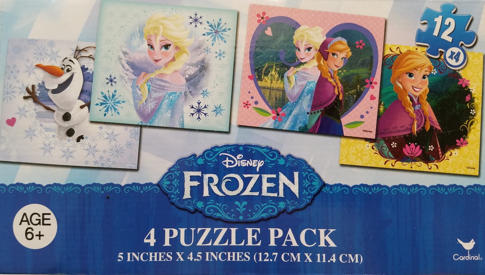 12 Pc Disney Frozen Jigsaw Puzzle Packs 4/Box Ages 6+, Select: Puzzle ...