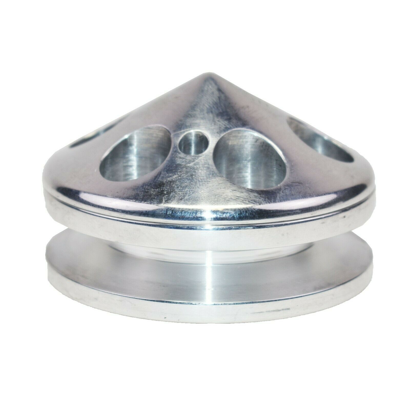 GM SBC SINGLE-GROOVE ALUMINUM ALTERNATOR PULLEY WITH NOSE CONE COVER ...