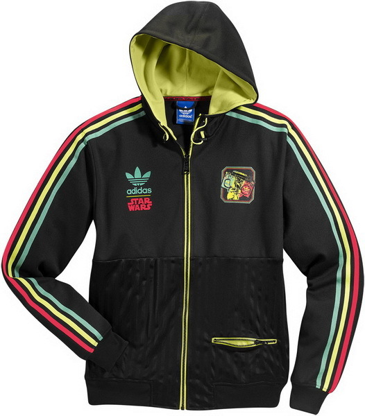 New Adidas Original StarWars GLOW Black Jacket Mens RASTA BOB A FETT ...