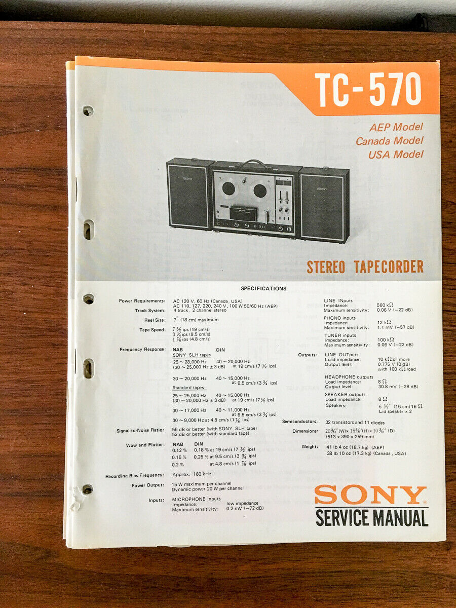 Used Sony TC-570 Tape recorders for Sale | HifiShark.com