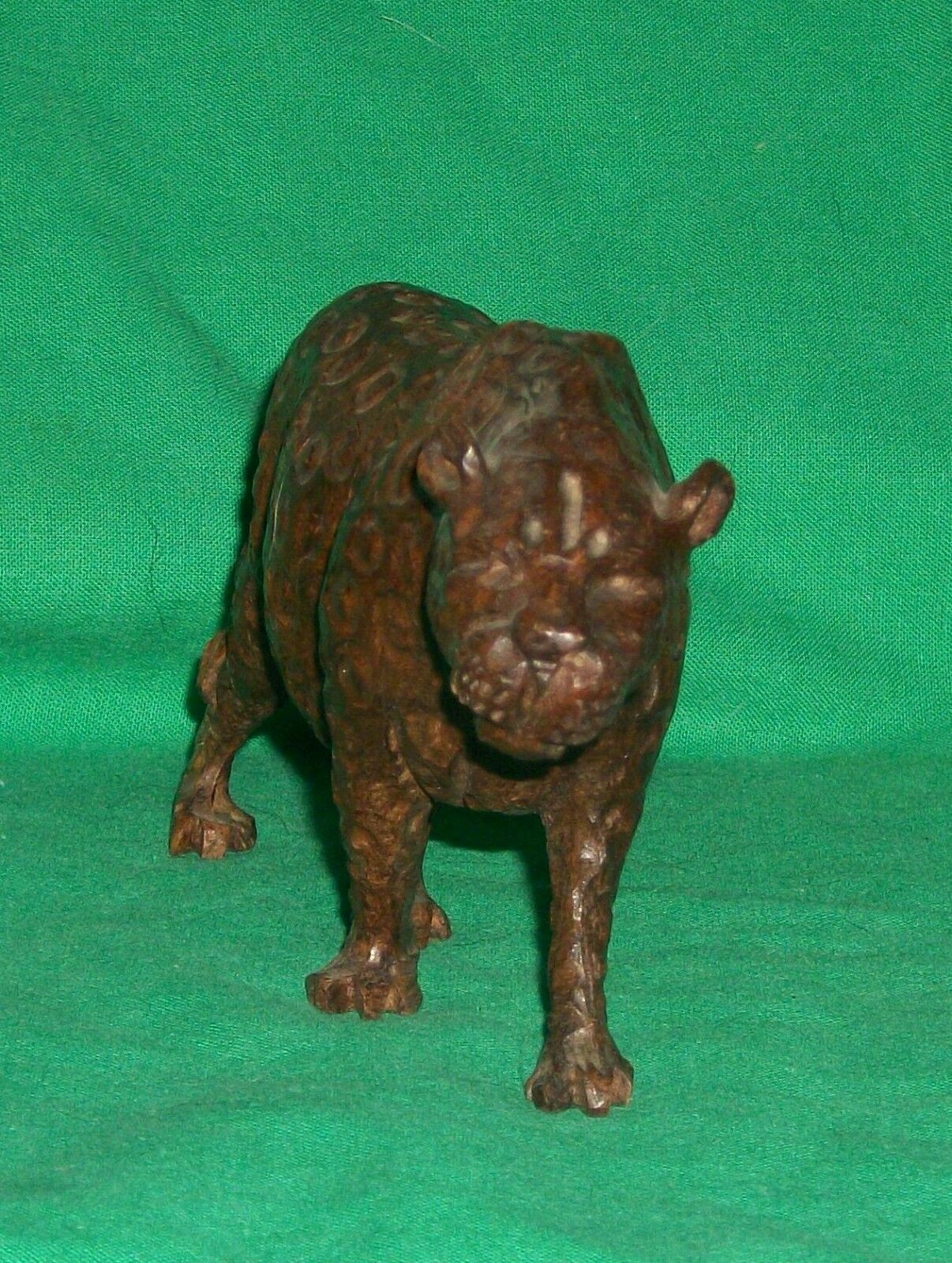 HAND CARVED WOOD CARVING LEOPARD JUNGLE CAT WOODEN FIGURE MPINGO KEREWE ...