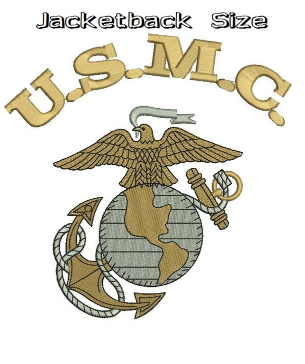 USMC Marines EGA 3sizes digitized filled embroidery design Digital ...