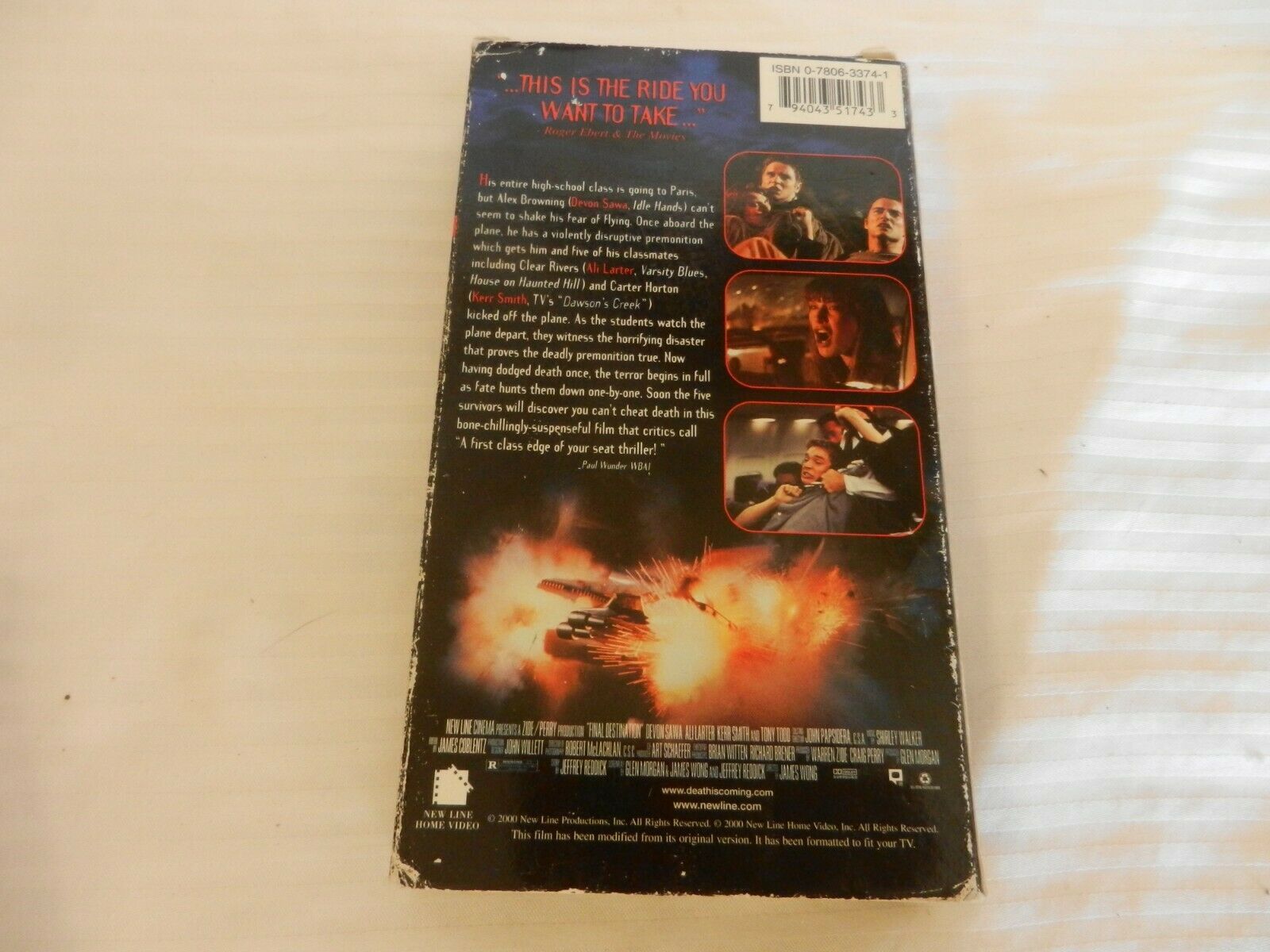 Final Destination (VHS, 2000) Devon Sawa, Ali Larter, Kerr Smith - VHS ...