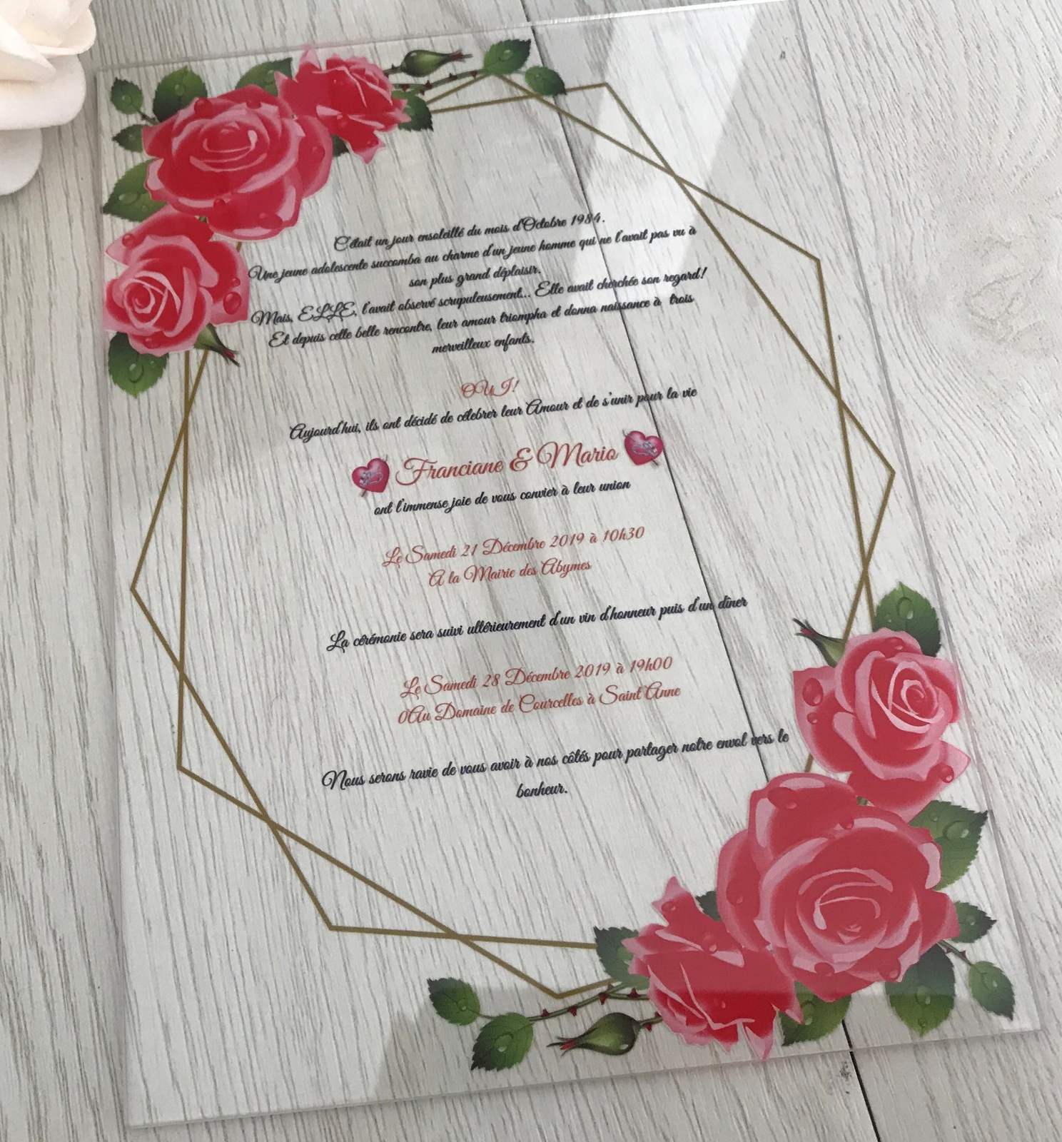 Custom Acrylic Wedding Invitations,10pcs Acrylic Invites,Acrylic ...