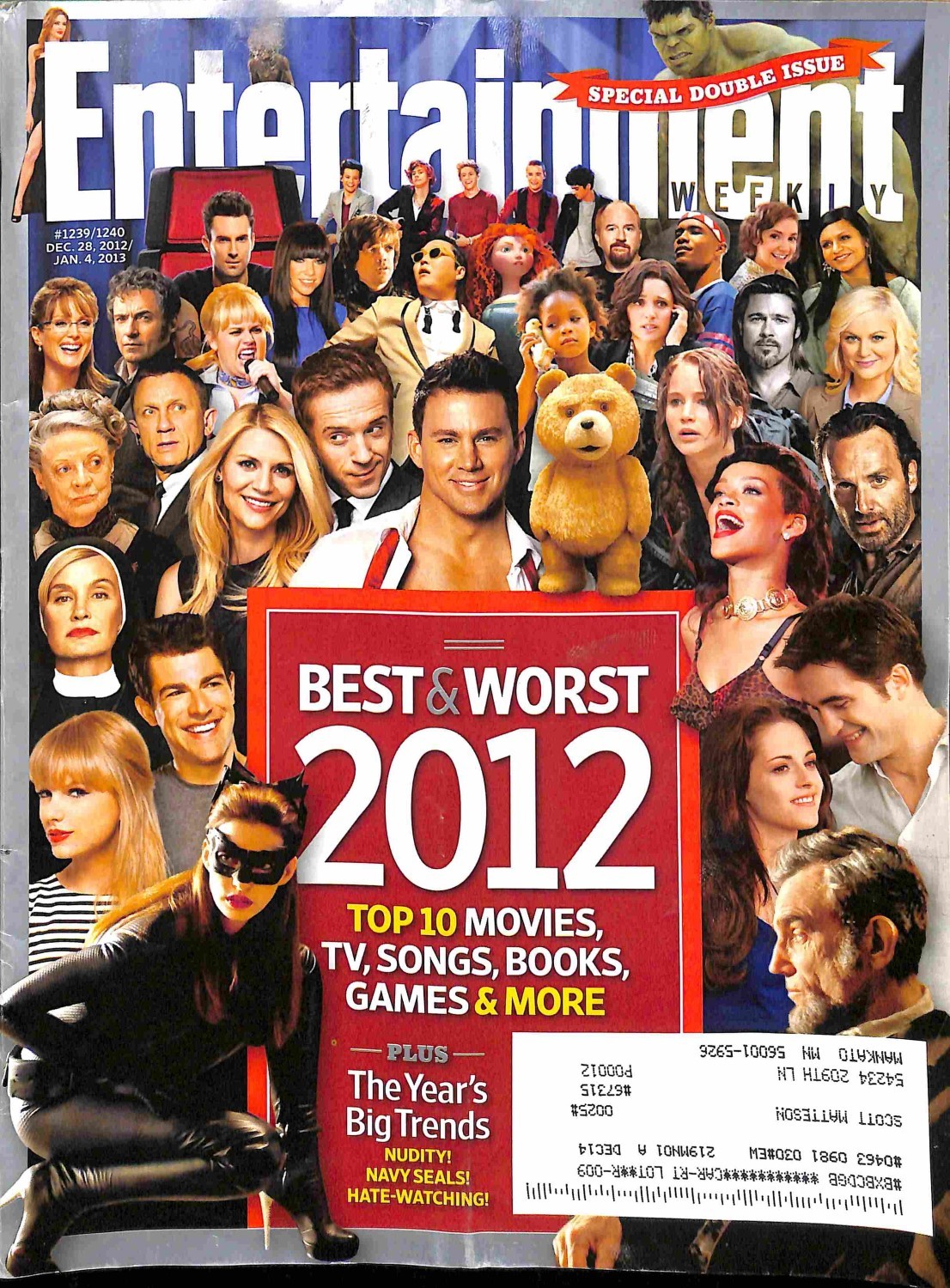 Entertainment Weekly December 28 2012 Magazine Back Issues