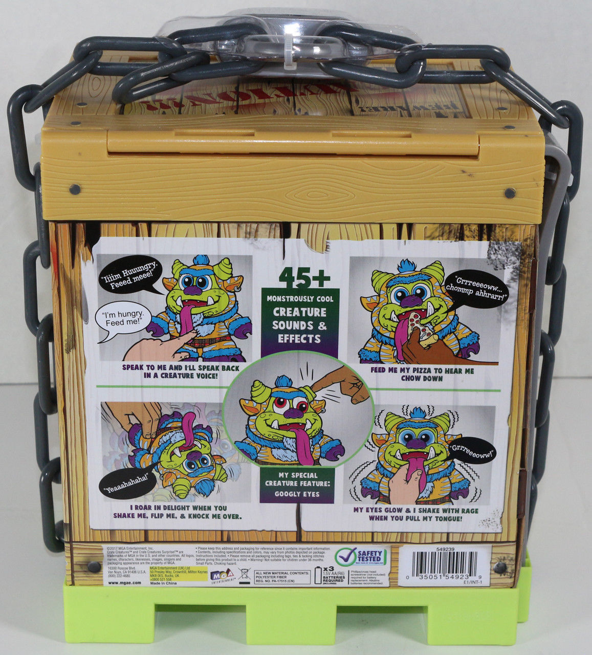 MGA Crate Creatures SURPRISE PUDGE BLUE YELLOW INTERACTIVE MONSTER Toy ...