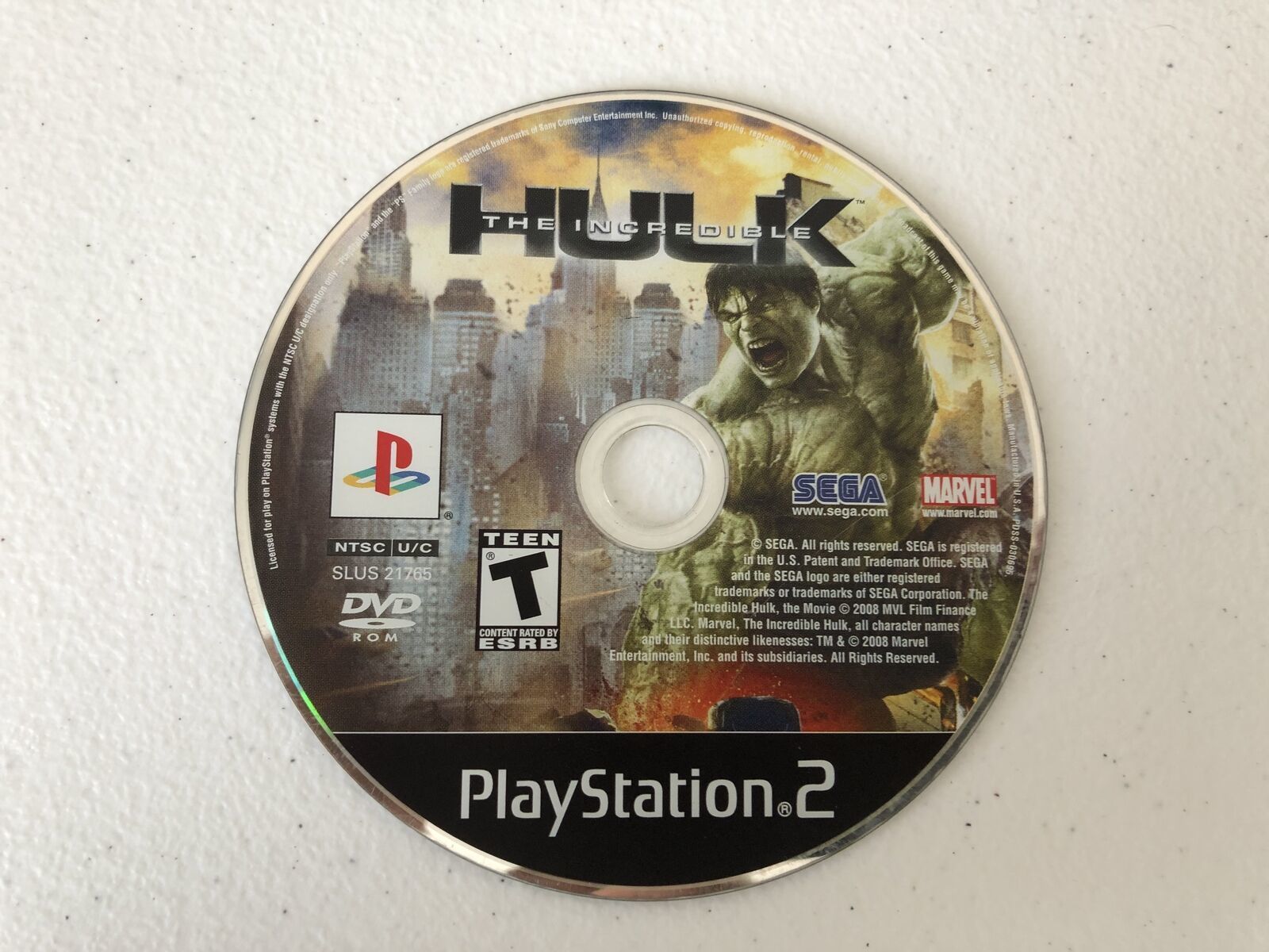 The Incredible Hulk - Playstation 2 PS2 - Cleaned & Tested - Video Games