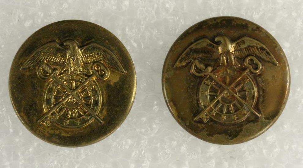 Vintage Army US Military Gold Tone Quartermaster Corps Insignia Collar ...