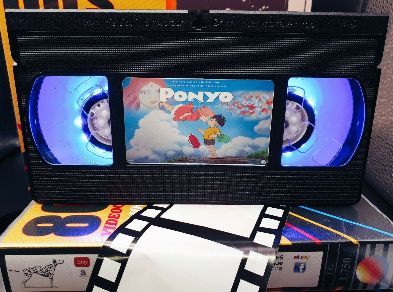 Retro VHS Lamp,Ponyo Studio Ghibli ,Night Light Stunning Collectable ...