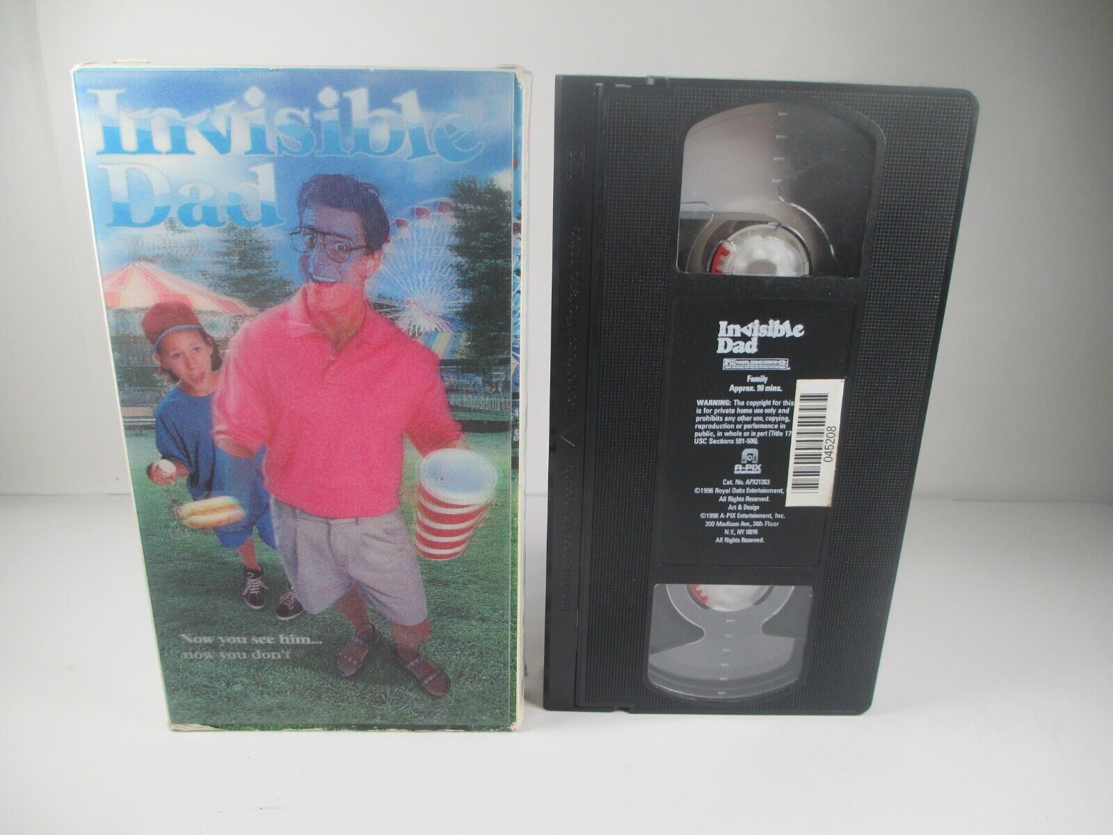 Invisible Dad (VHS, 1998, Lenticular Art) Daran Noris Mary Elizabeth ...