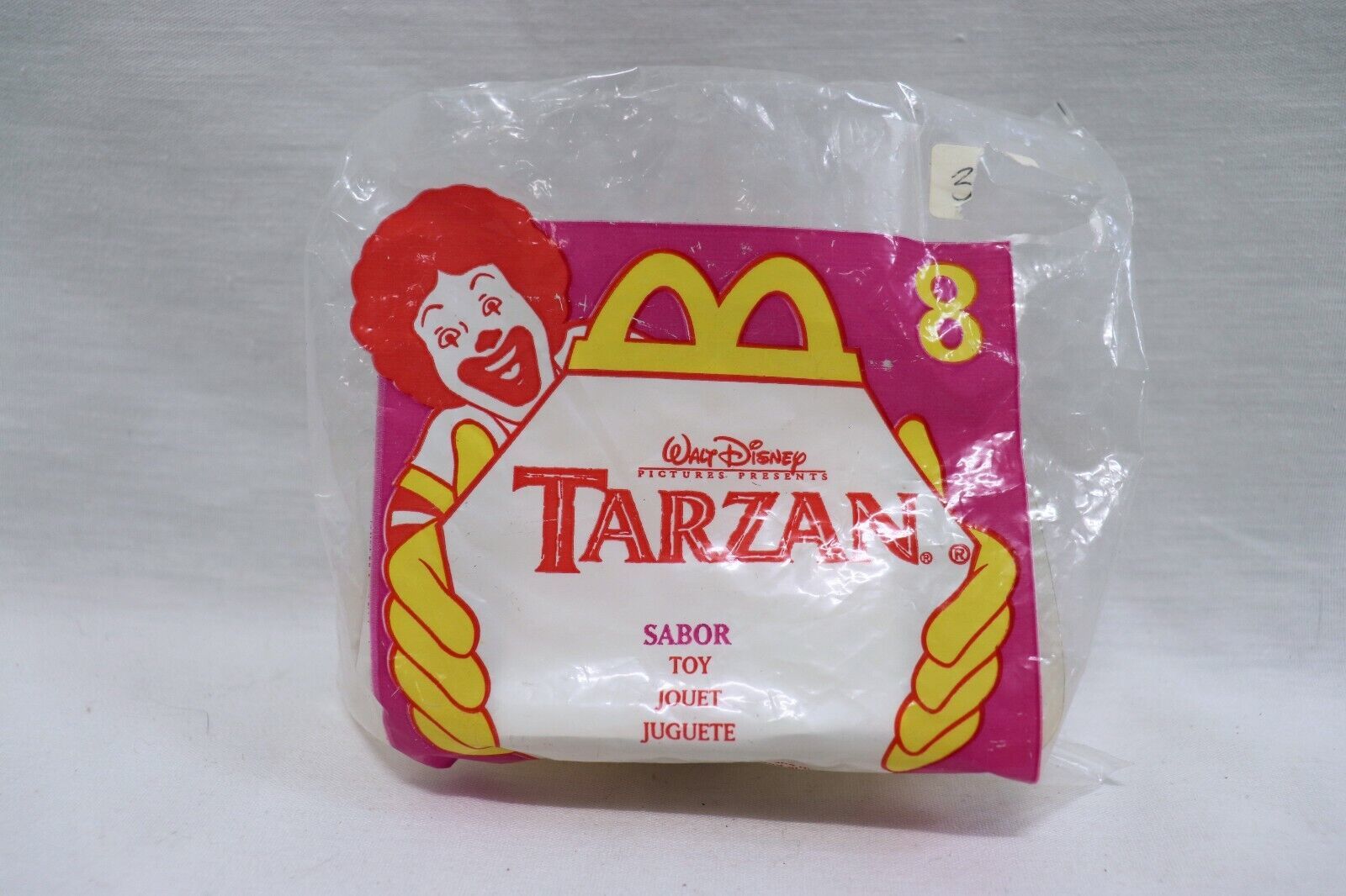 VINTAGE SEALED 1999 McDonald's Tarzan Sabor Action Figure - Fast Food