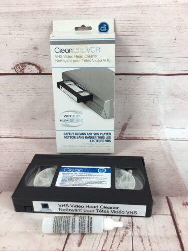 VHS Video Head Cleaner Wet/Dry Technology VHS Player Cleaner NEW NOS ...