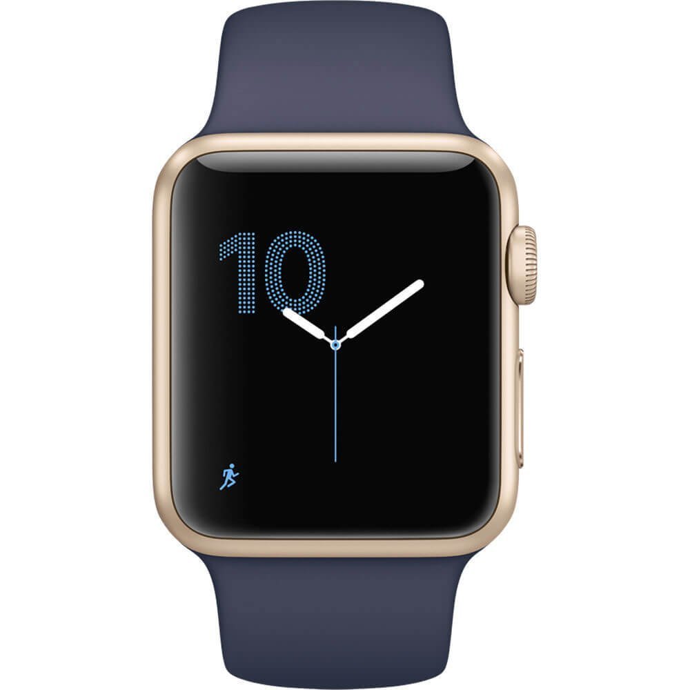 Apple Series 1 42mm Smart watch (Gold Aluminum Case, Midnight Blue ...