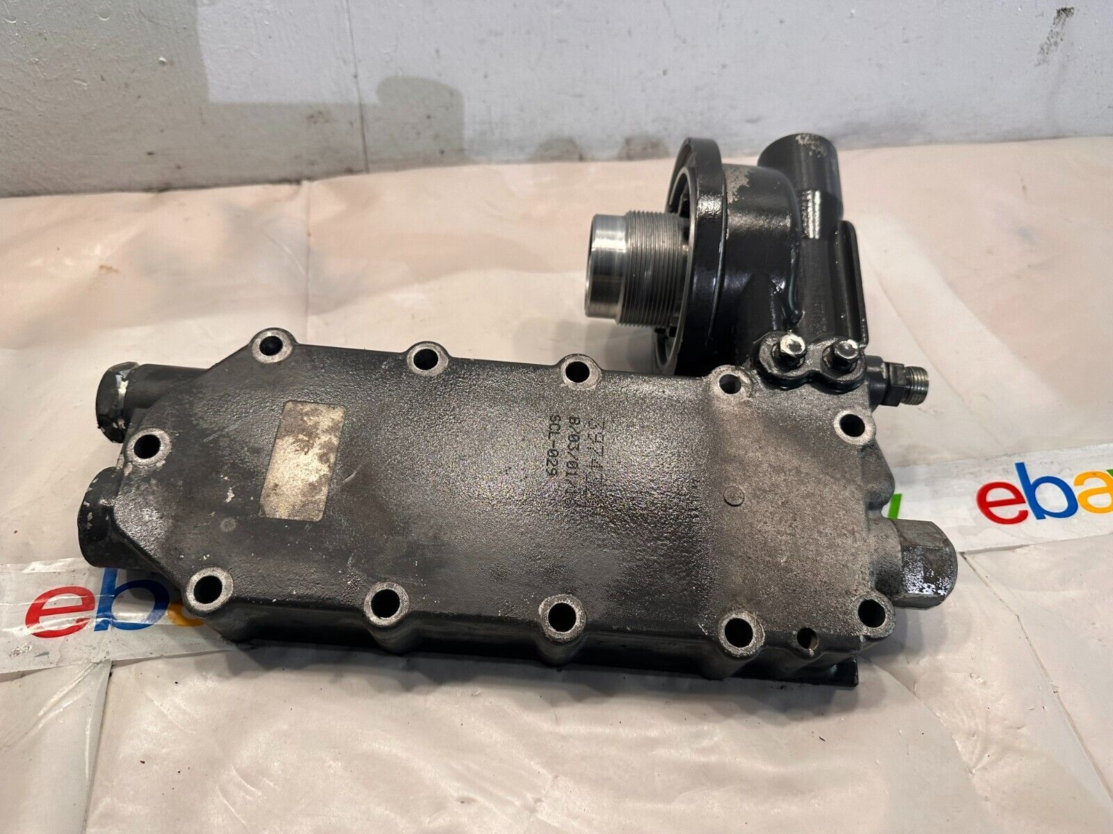 Cummins ISC ISL 8.3L Lube Oil Filter Adapter Head Housing 3974324 OEM ...