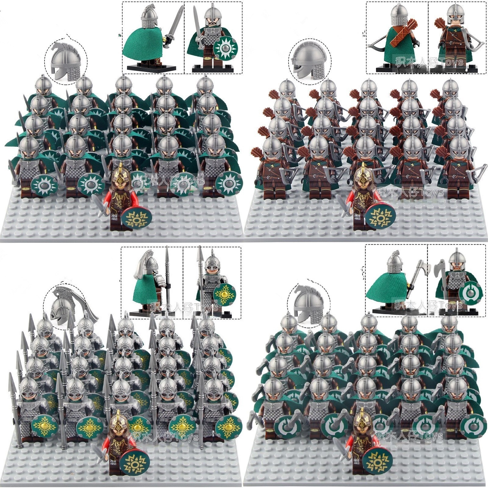 21pcs Royal Guard Archers Riders of Rohan Army The Lord of the Rings ...