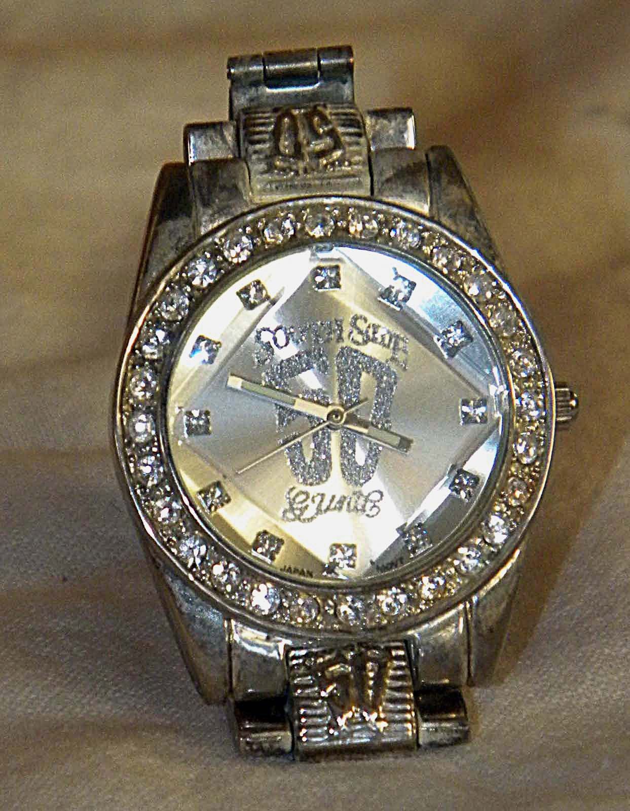 G Unit Men's Hip Hop 50 Cent Silver Tone Crystal Chip Number 50 center ...